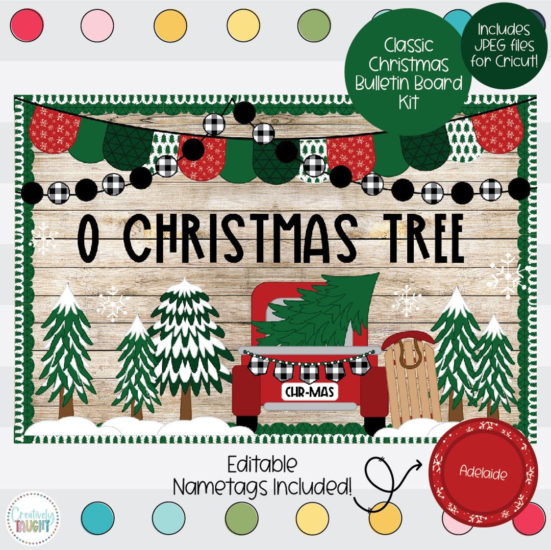 Christmas Tree Truck Christmas Bulletin Board Kit - Etsy