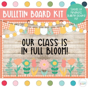 Seeds of Kindness - Spring Flowers - March Bulletin Board Kit - Etsy