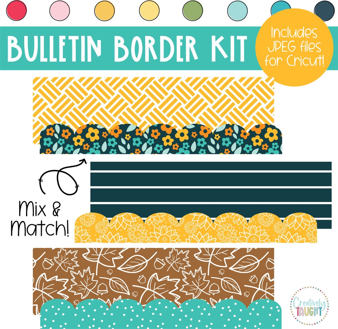 Sunflower - Fall Bulletin Board Borders - Etsy