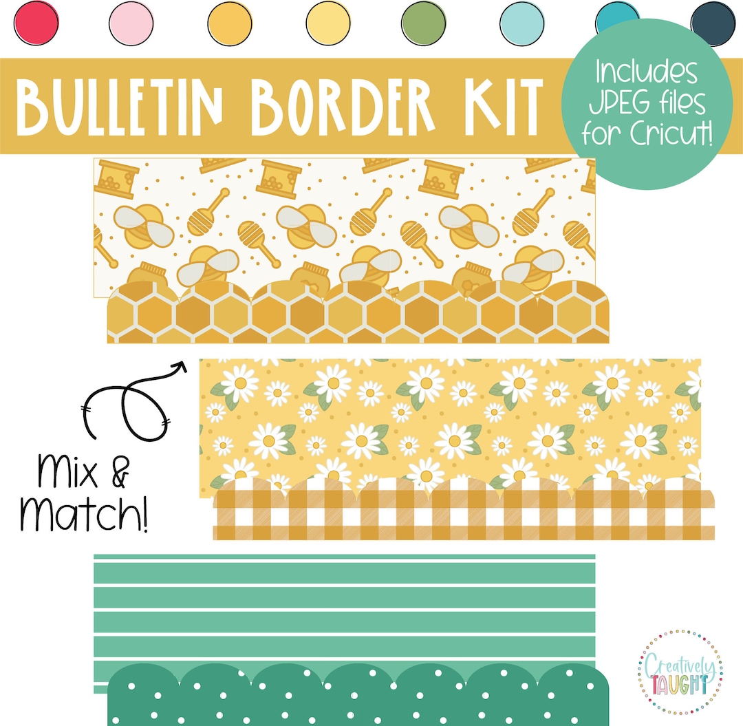 Bumbling Bees - Summer - Back to School - Bulletin Board Borders - Etsy