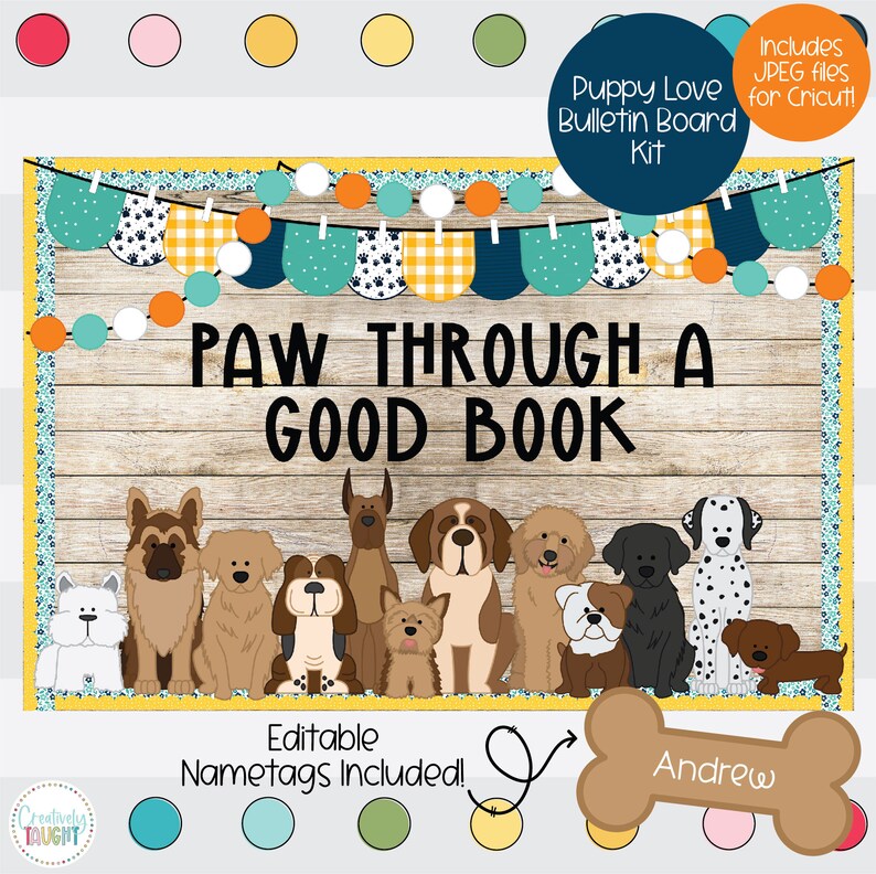 Puppy Love Puppy Bulletin Board Kit - Etsy