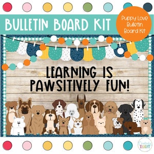 Puppy Love- Puppy Bulletin Board Kit - Etsy