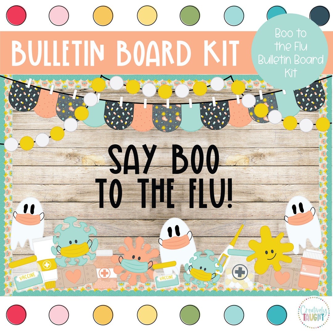 Boo to the Flu - Healthcare - Nursing- Health Bulletin Board Kit - Etsy