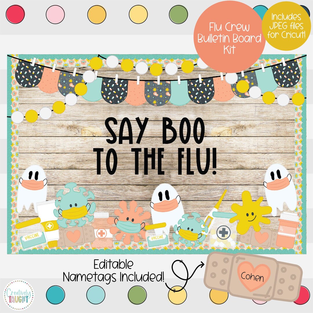 Boo to the Flu Healthcare Nursing Health Bulletin Board - Etsy