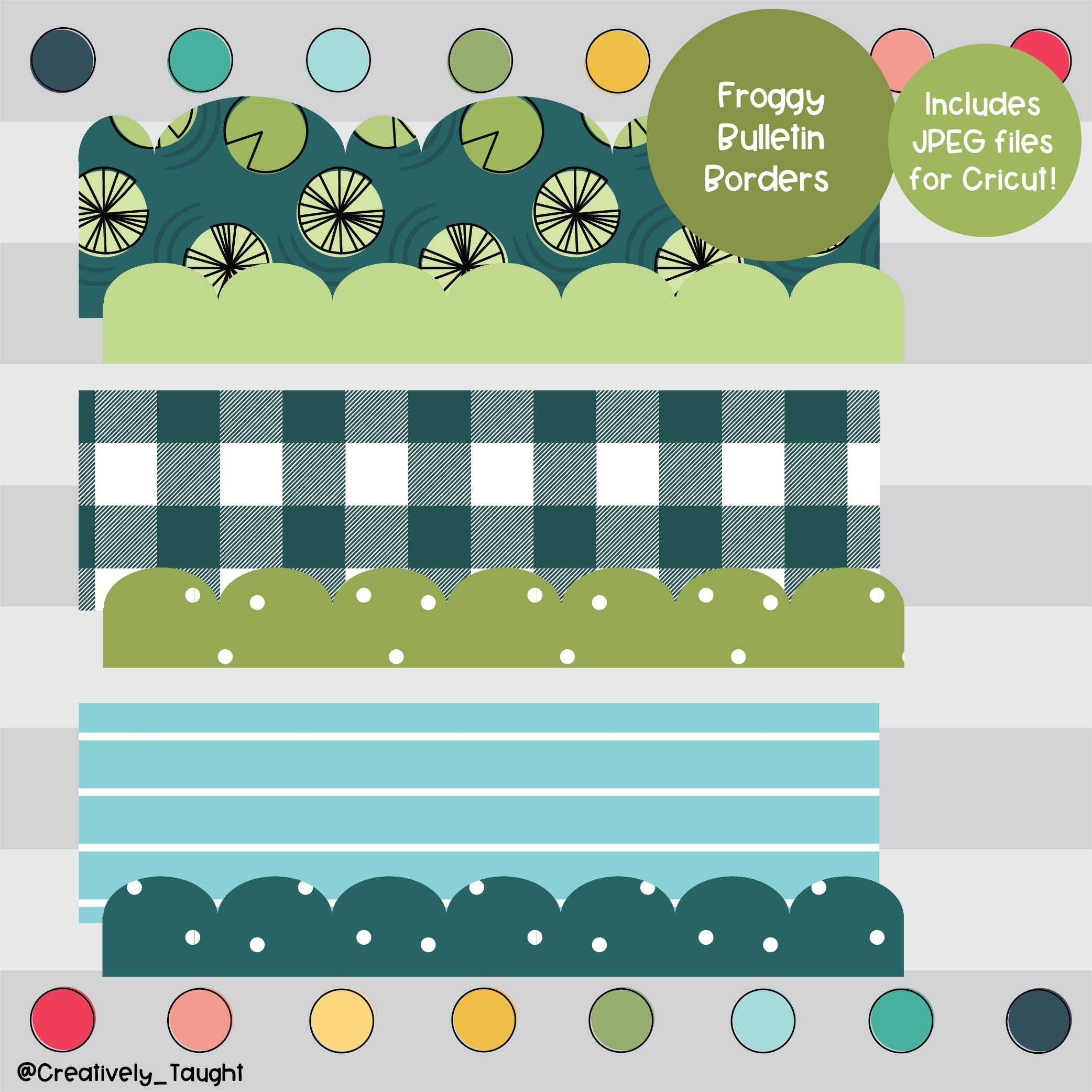 Froggy Nature Bulletin Board Borders - Etsy