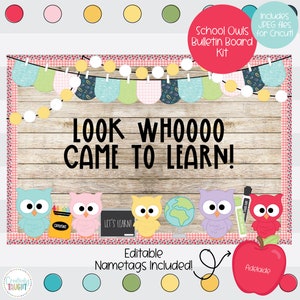 Welcome Back Back to School Owls Fall Bulletin Board Kit - Etsy