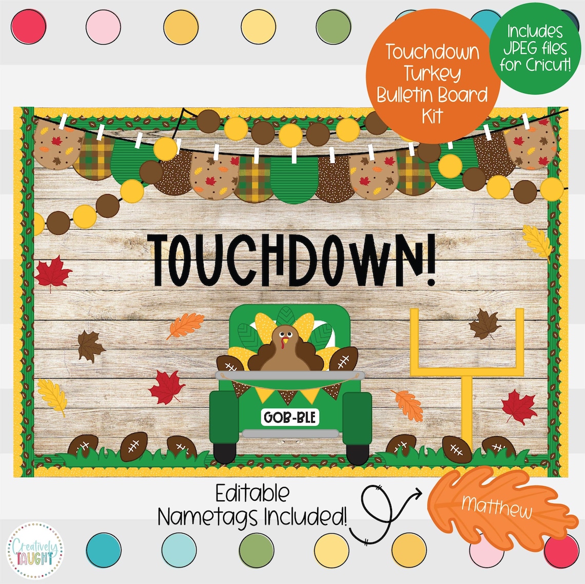 Happy Turkey Day Fall Thanksgiving Bulletin Board Kit - Etsy