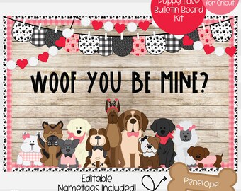 Dog Valentines Day Bulletin Board Kit Valentines Bulletin - Etsy