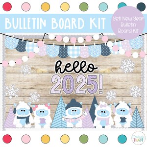 Yeti New Year Bulletin Board Kit (digital Download) - Etsy