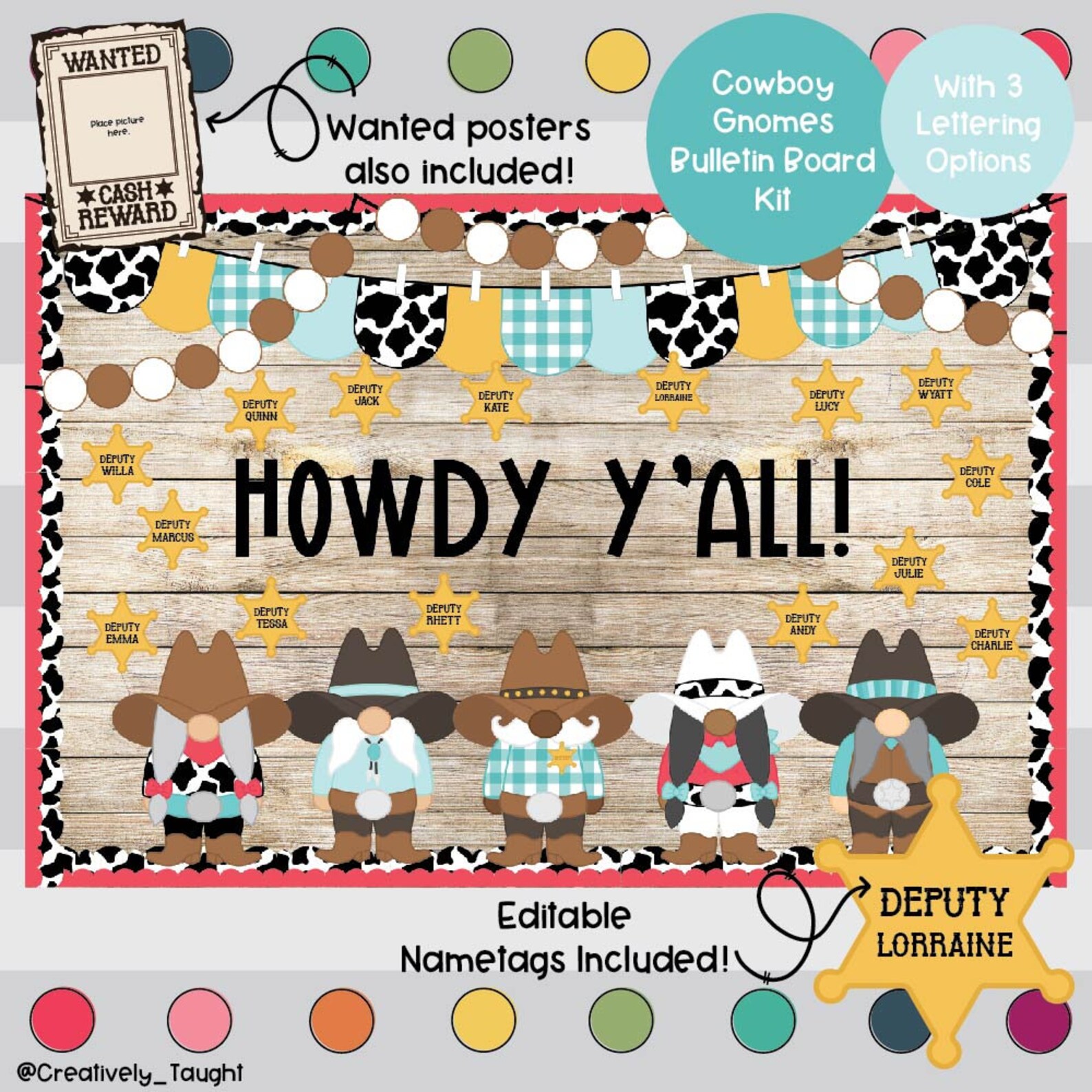 Cowboy Gnomes Back to School August Bulletin Board Kit - Etsy