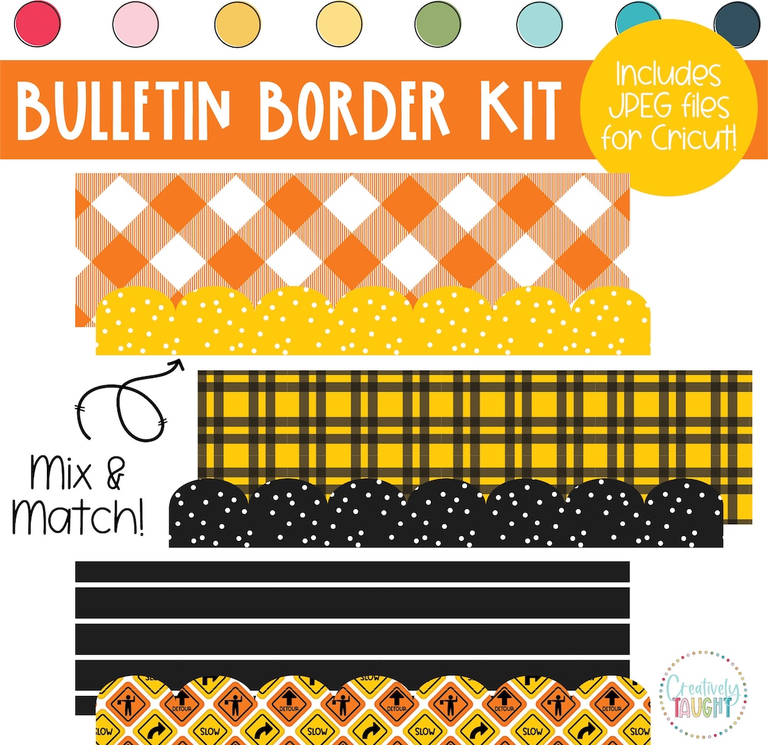 Construction Bulletin Board Borders - Etsy