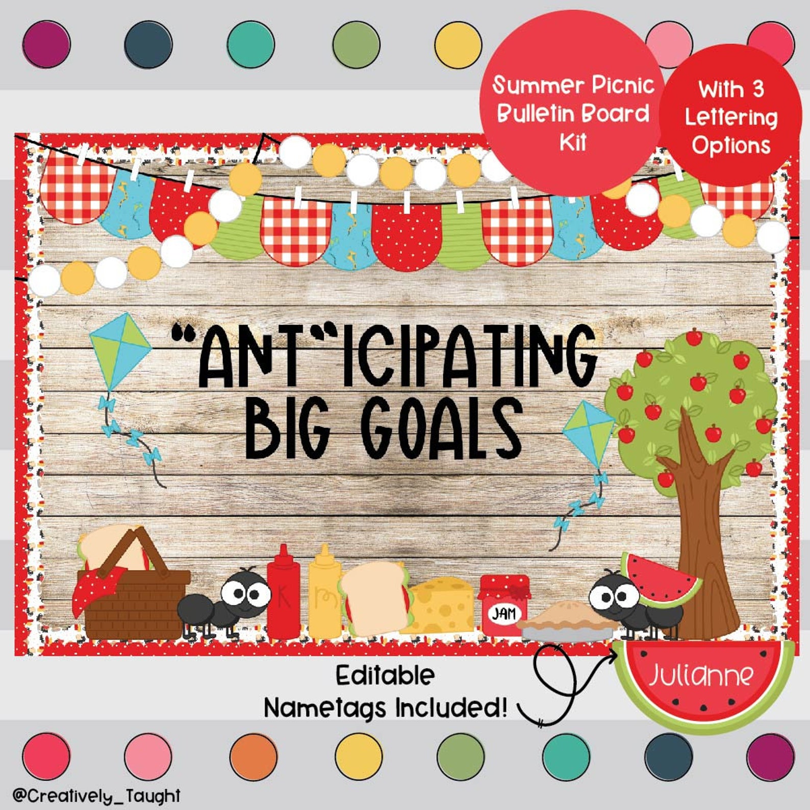 Summer Picnic Christian June and July Bulletin Board Kit - Etsy