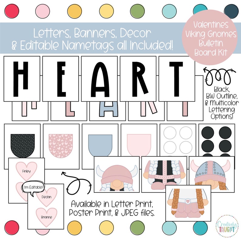 Valentine Viking Gnomes - Valentines Gnomes - February Bulletin Board ...