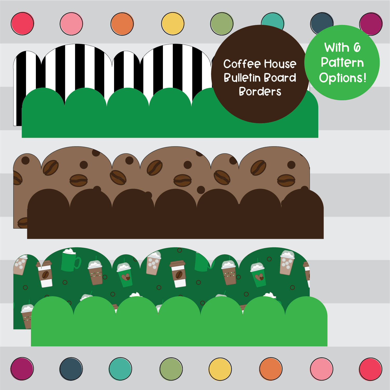 Coffee House Coffee Back to School Bulletin Board Borders | Etsy