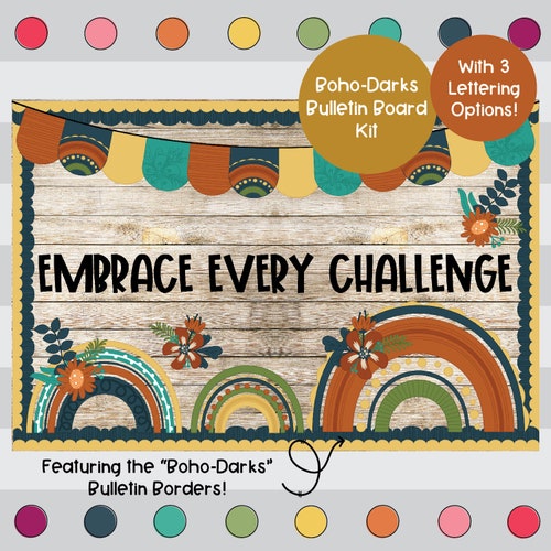 Kindness Matters Boho Themed Bulletin Board Kit - Etsy