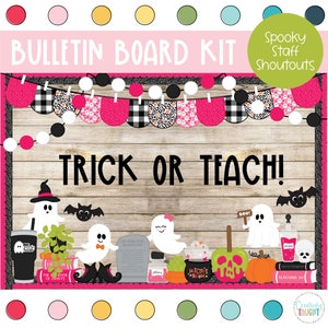 Spooky Staff Shoutouts - Halloween - October Bulletin Board Kit - Etsy