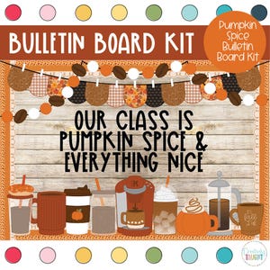 Pumpkin Spice - Coffee Theme - Fall - Fall Themed Bulletin Board Kit - Etsy