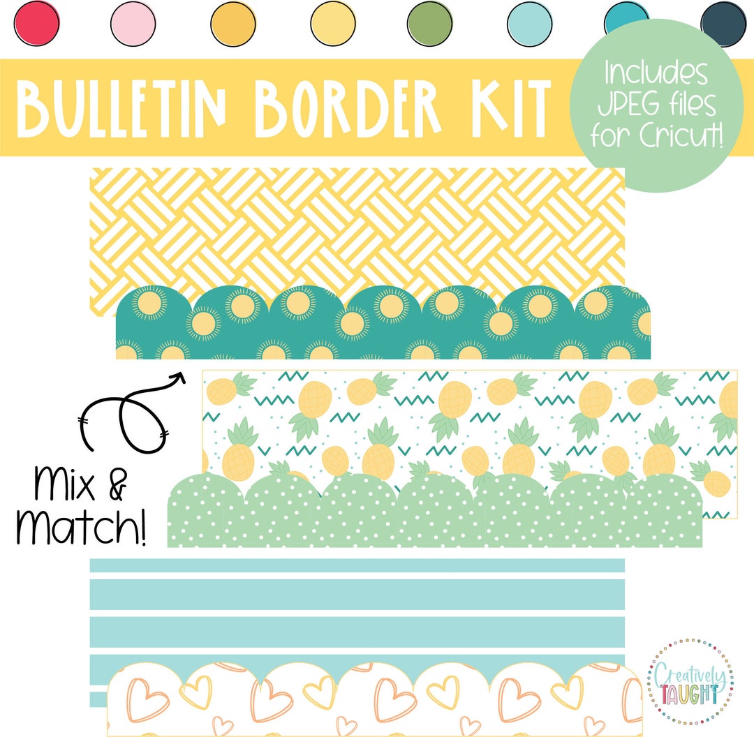 Summer Sips - June & July Bulletin Board Borders - Etsy