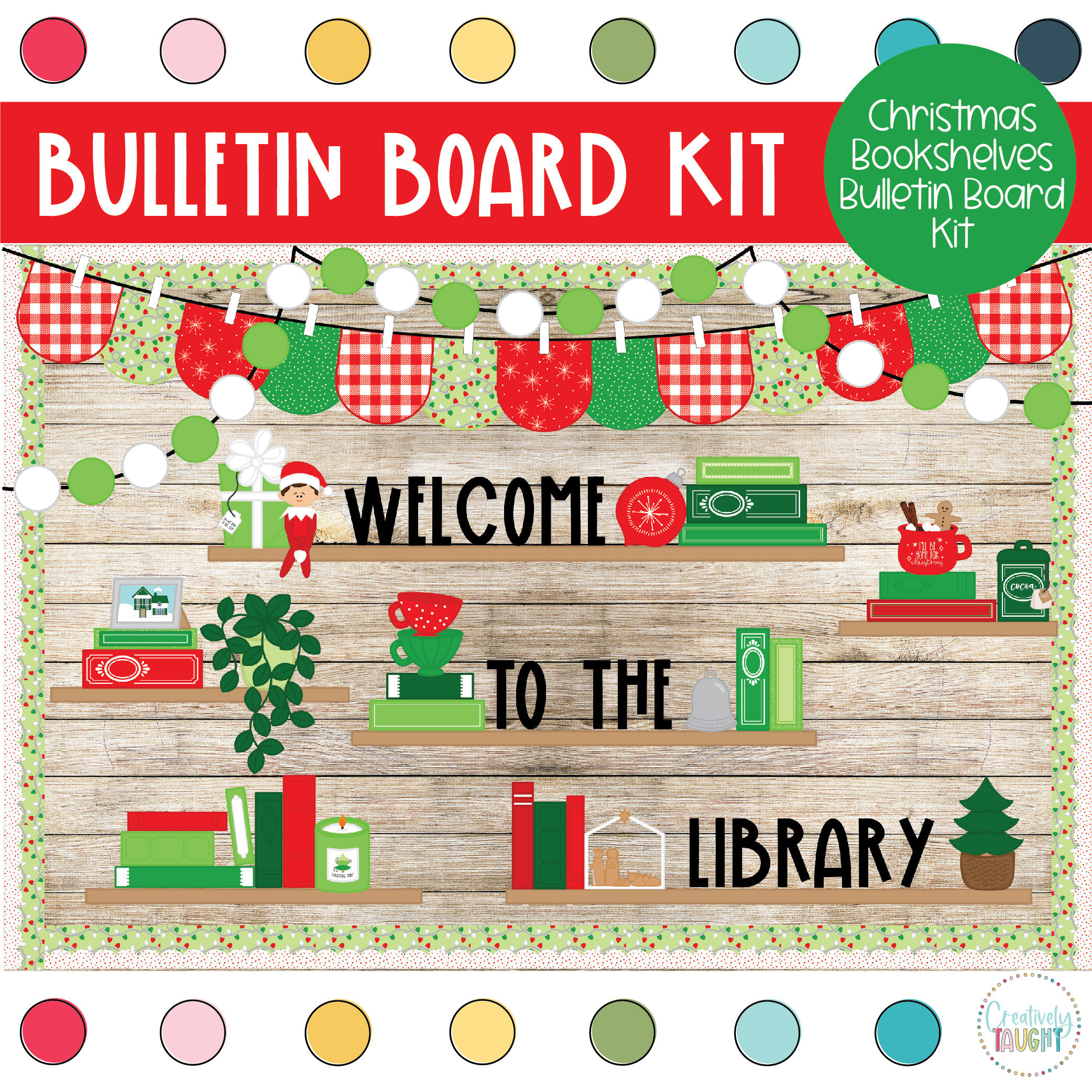 Christmas Book Club - Library Bulletin Board Kit - Etsy