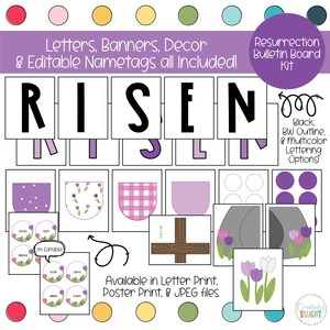 He is Risen- Resurrection- Easter Bulletin Board Kit - Etsy