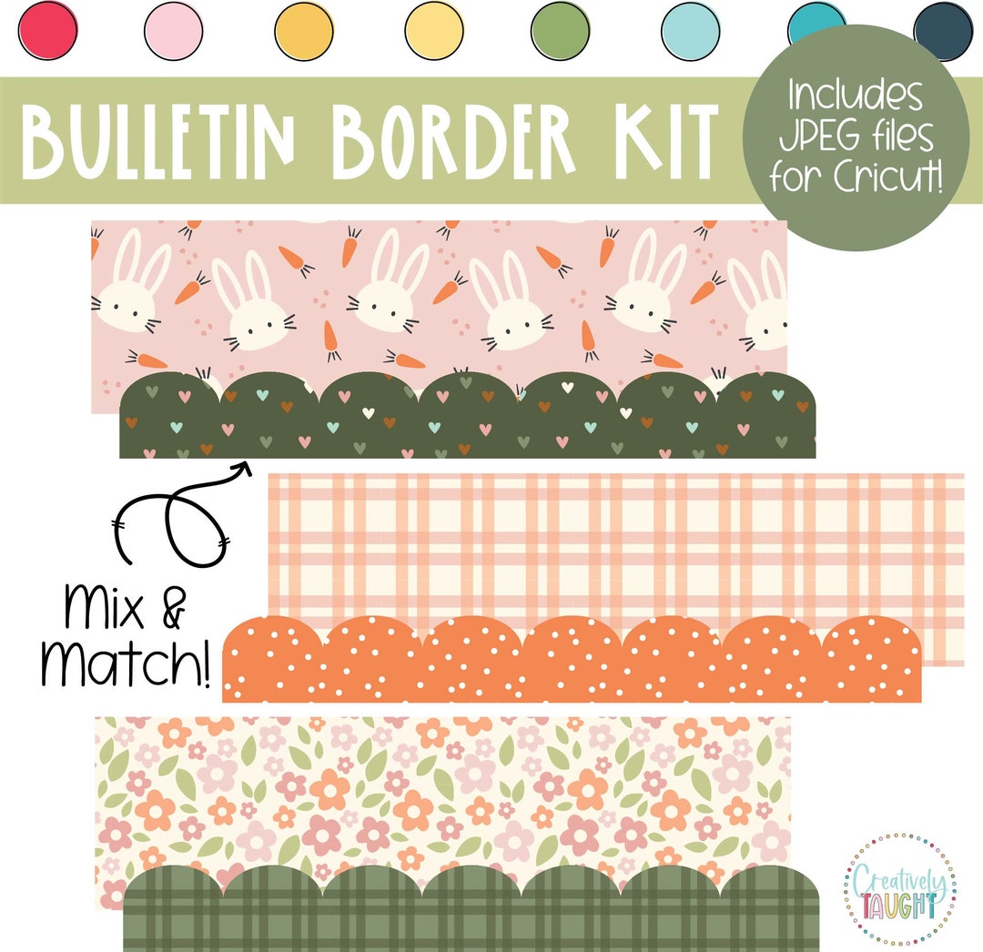 Boho Easter - Easter- Bulletin Board Borders - Etsy