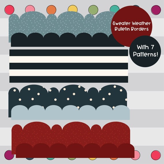 Office & School Supplies Christmas Sweater Weather December Bulletin ...