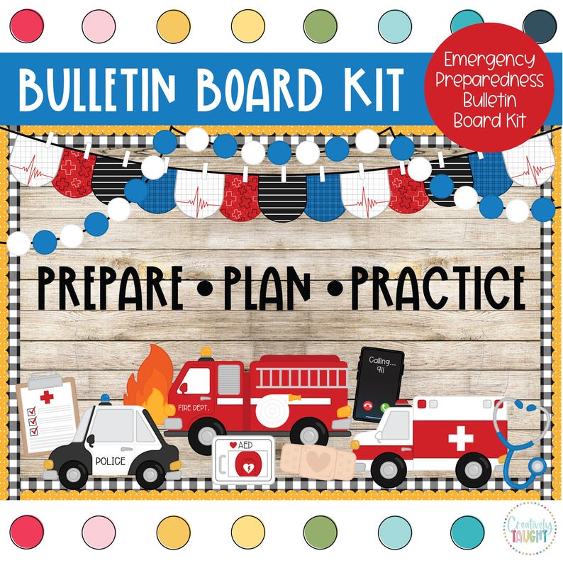 Emergency Preparedness Bulletin Board Kit: Classroom Safety Decor (PDF ...