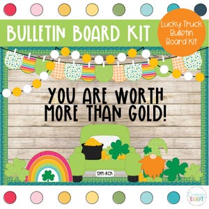 St. Patrick's Day Bulletin Board Kit: Lucky Truck Decor (digital ...