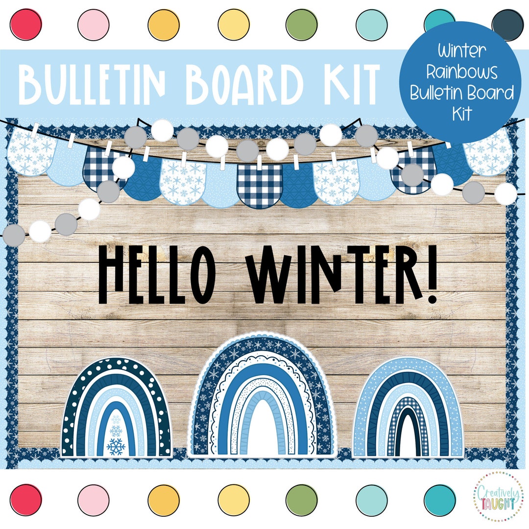 Winter Rainbow - January Bulletin Board Kit - Etsy