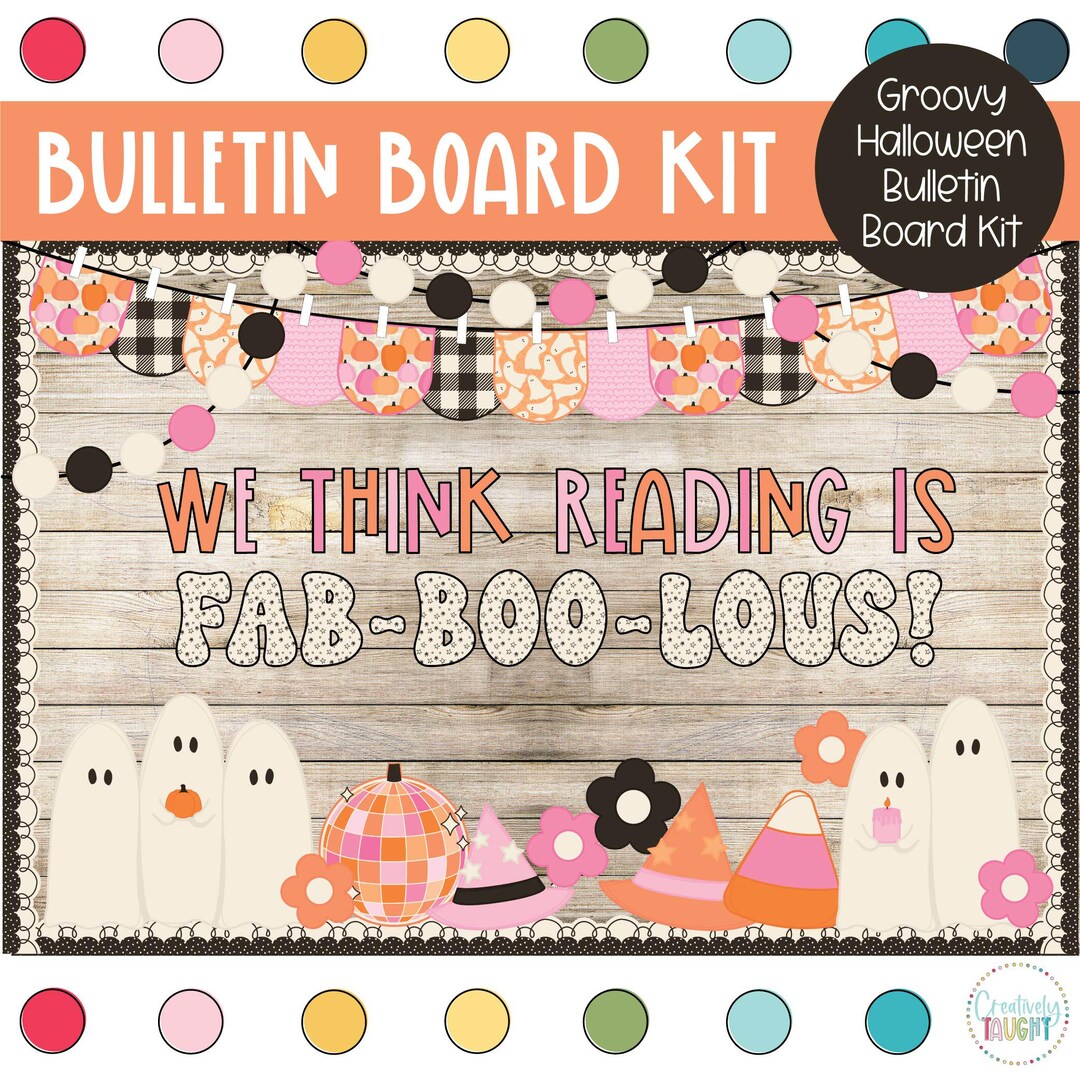 Retro Ghosts - Halloween - October Bulletin Board Kit - Etsy