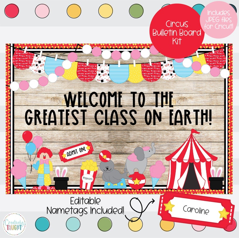 Circus Carnival Classroom Theme Bulletin Board Kit - Etsy