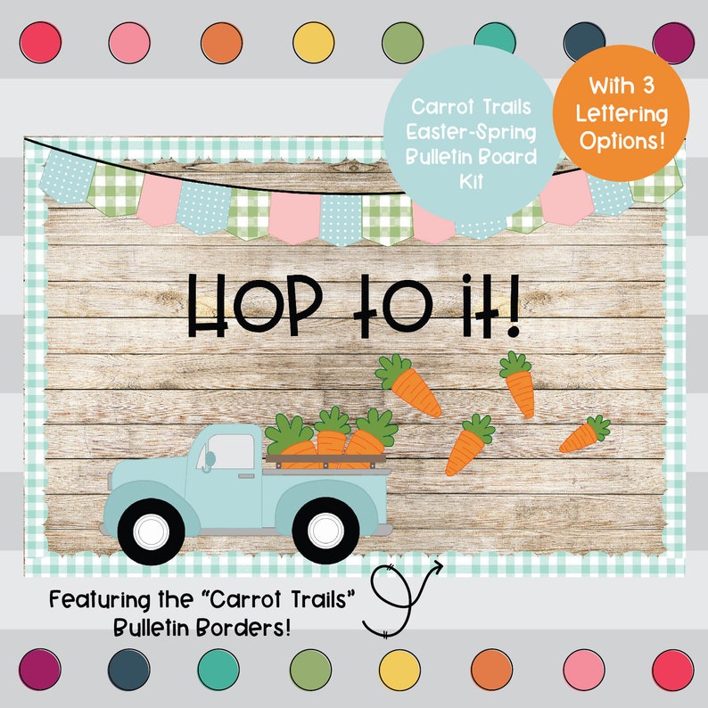 Carrot Trails Easter Bulletin Board Kit | Etsy