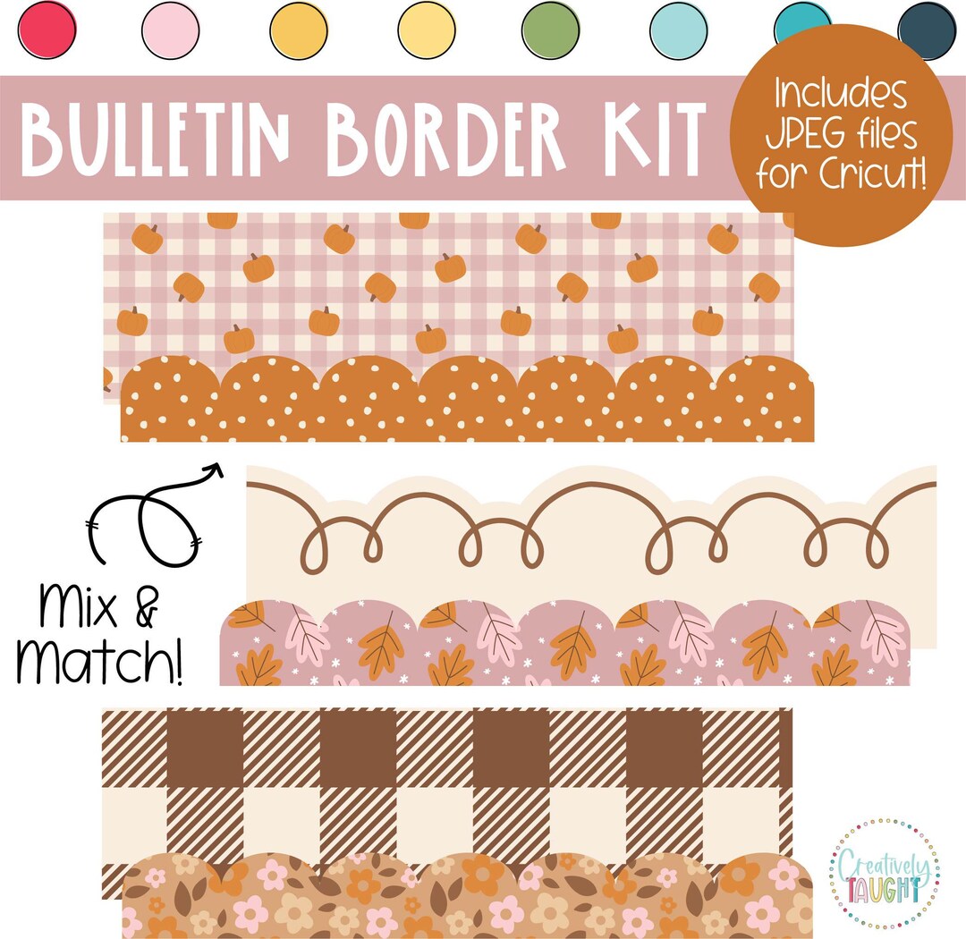 Pumpkin Pie Thanksgiving Bulletin Board Borders - Etsy