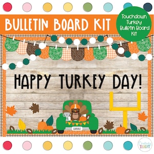 Happy Turkey Day - Fall - Thanksgiving - Bulletin Board Kit - Etsy
