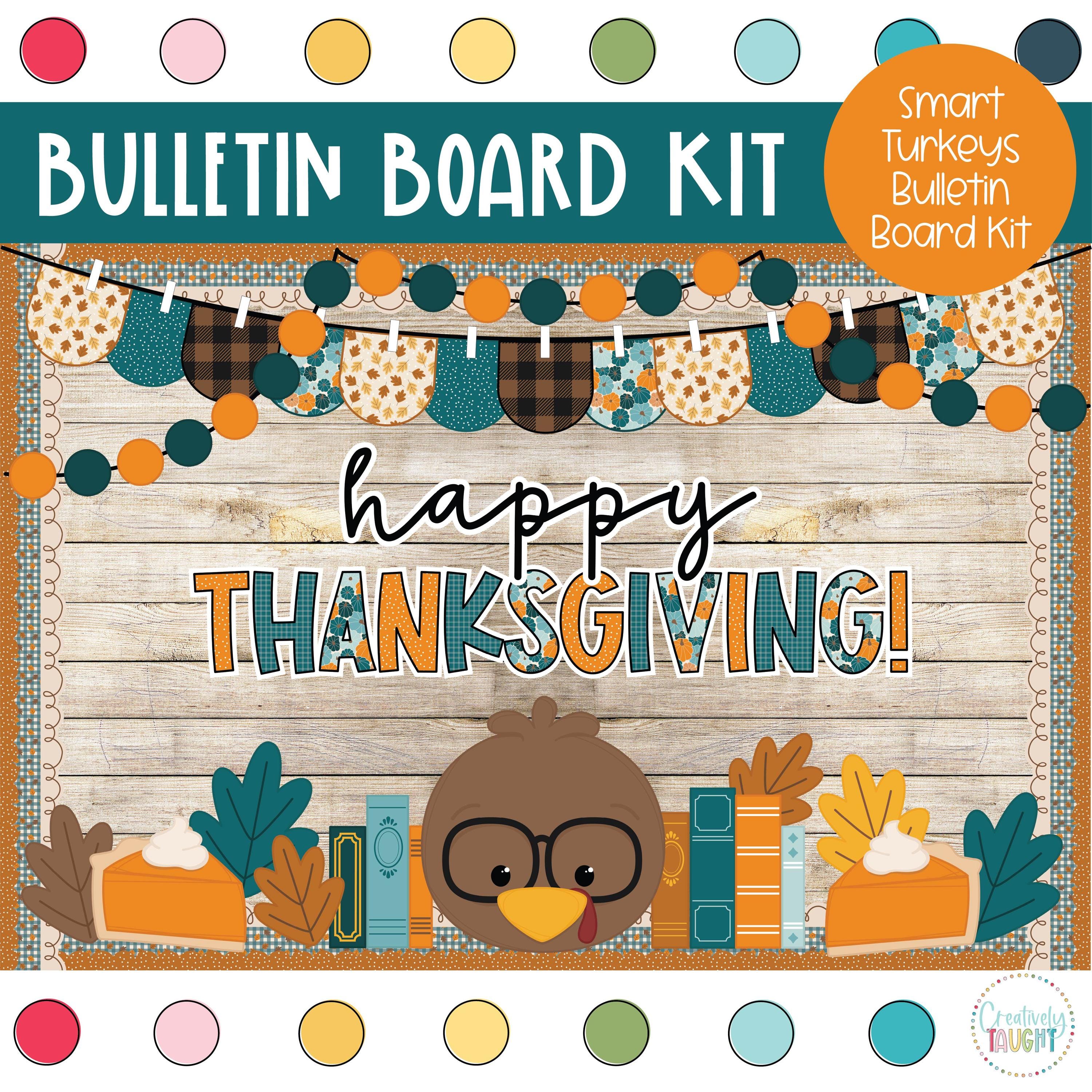 Smart Turkeys - Fall - Thanksgiving - Bulletin Board Kit - Etsy