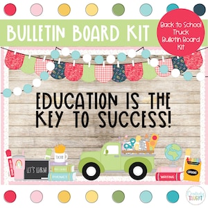 Back to School Truck Bulletin Board Kit - Etsy