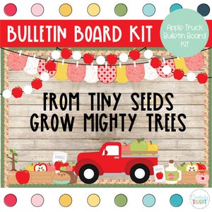 Apple Truck - Back to School - August Bulletin Board Kit - Etsy