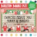 Santa’s Workout - PE Class - Christmas - December Bulletin Board Kit - Etsy