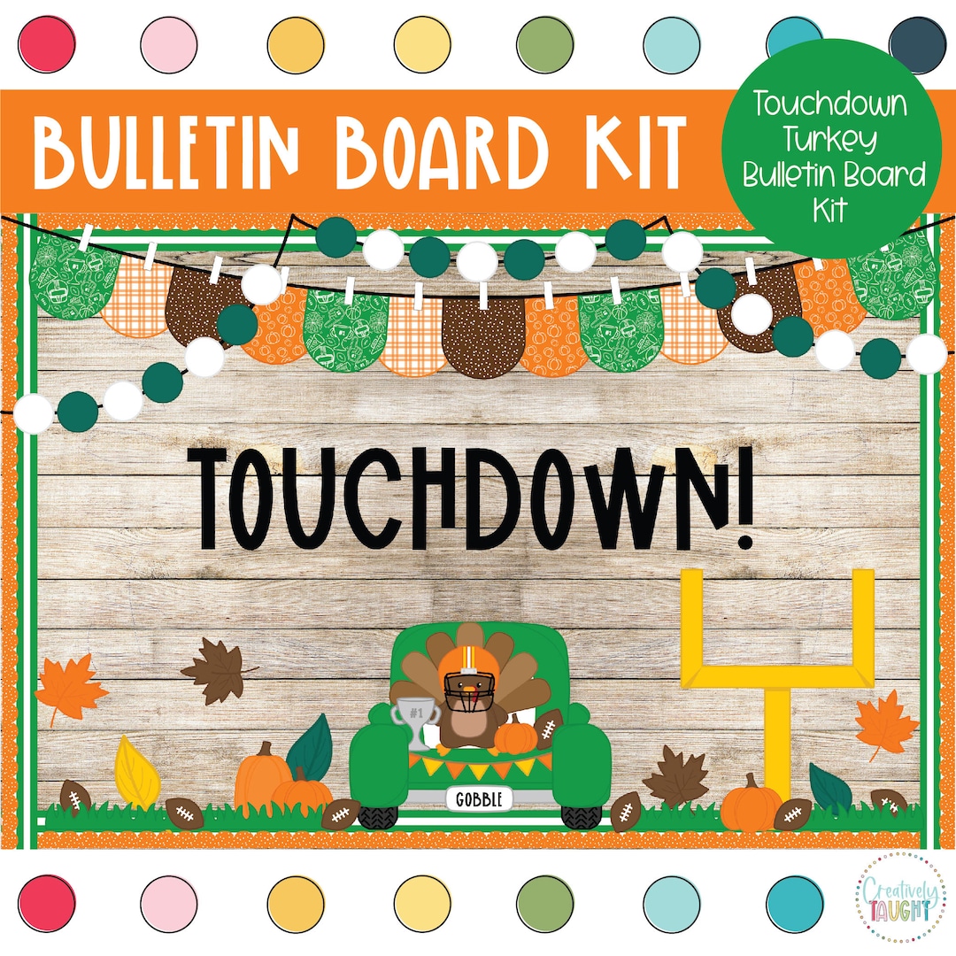 Happy Turkey Day - Fall - Thanksgiving - Bulletin Board Kit - Etsy