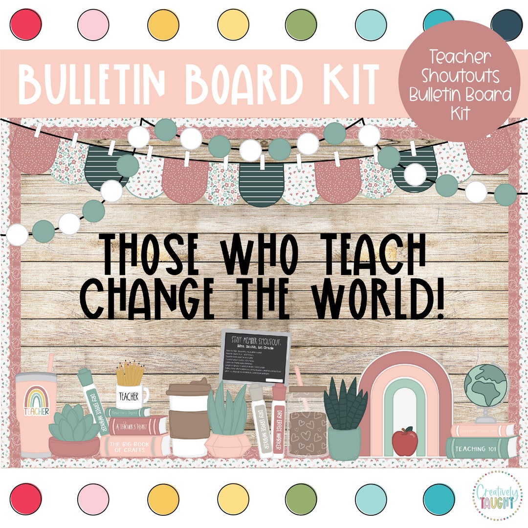 Teacher Appreciation Bulletin Board Kit - Etsy