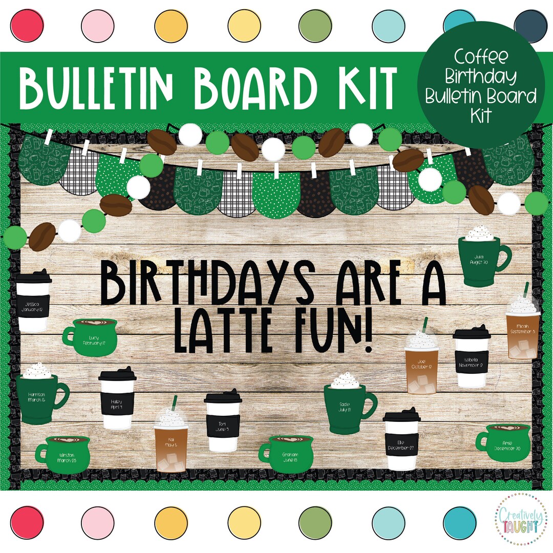 Coffee Birthday Display - Coffee Back to School Bulletin Board - Etsy