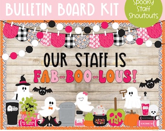 Spooky Staff Shoutouts - Halloween - October Bulletin Board Kit - Etsy