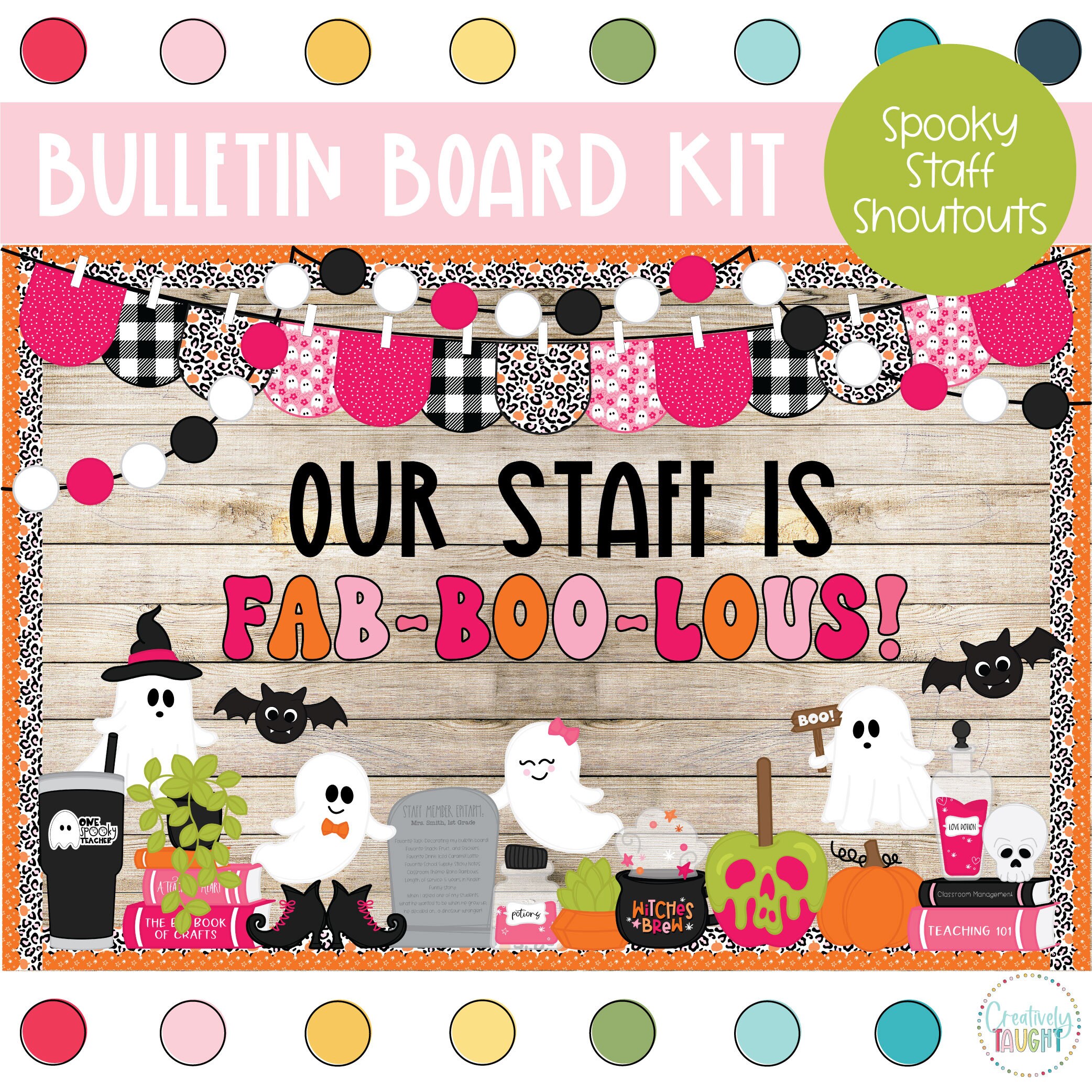 Spooky Staff Shoutouts - Halloween - October Bulletin Board Kit - Etsy