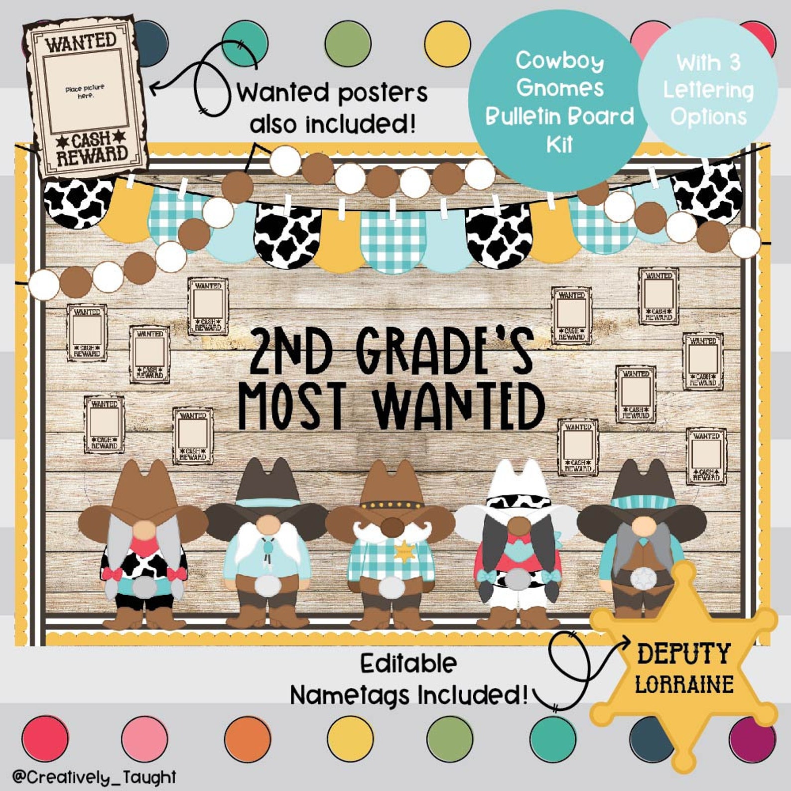 Cowboy Gnomes Back to School August Bulletin Board Kit - Etsy