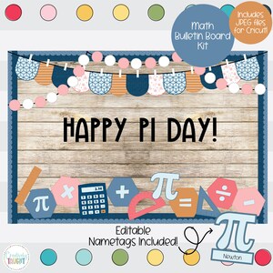 Math Classroom Decor Pi Day March Bulletin Board Kit - Etsy
