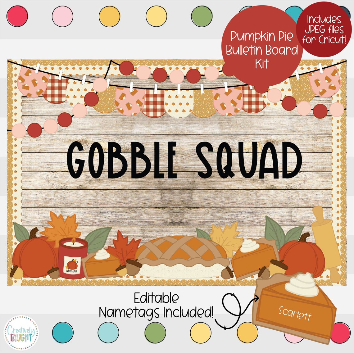 Pumpkin Pie Fall Thanksgiving Bulletin Board Kit - Etsy