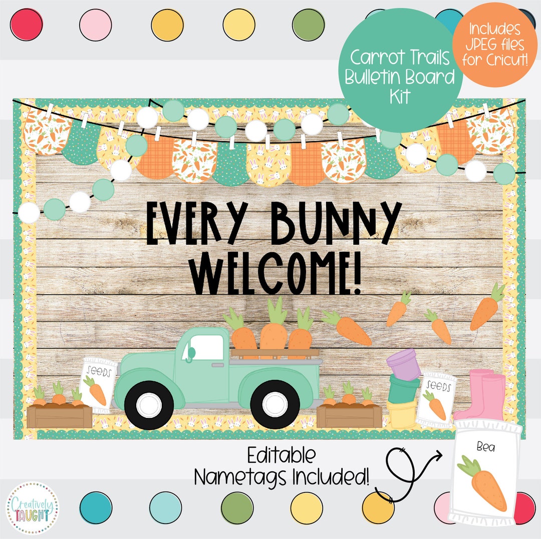 Carrot Trails Easter Bulletin Board Kit - Etsy