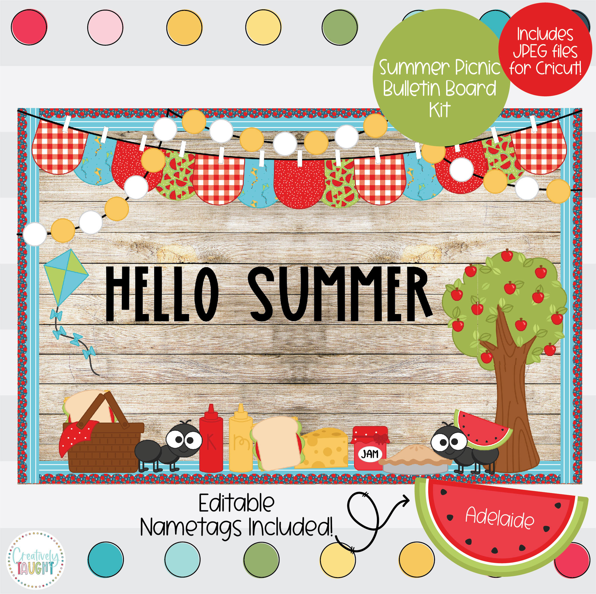 Summer Picnic Christian June and July Bulletin Board Kit - Etsy