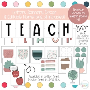 Teacher Appreciation Bulletin Board Kit - Etsy