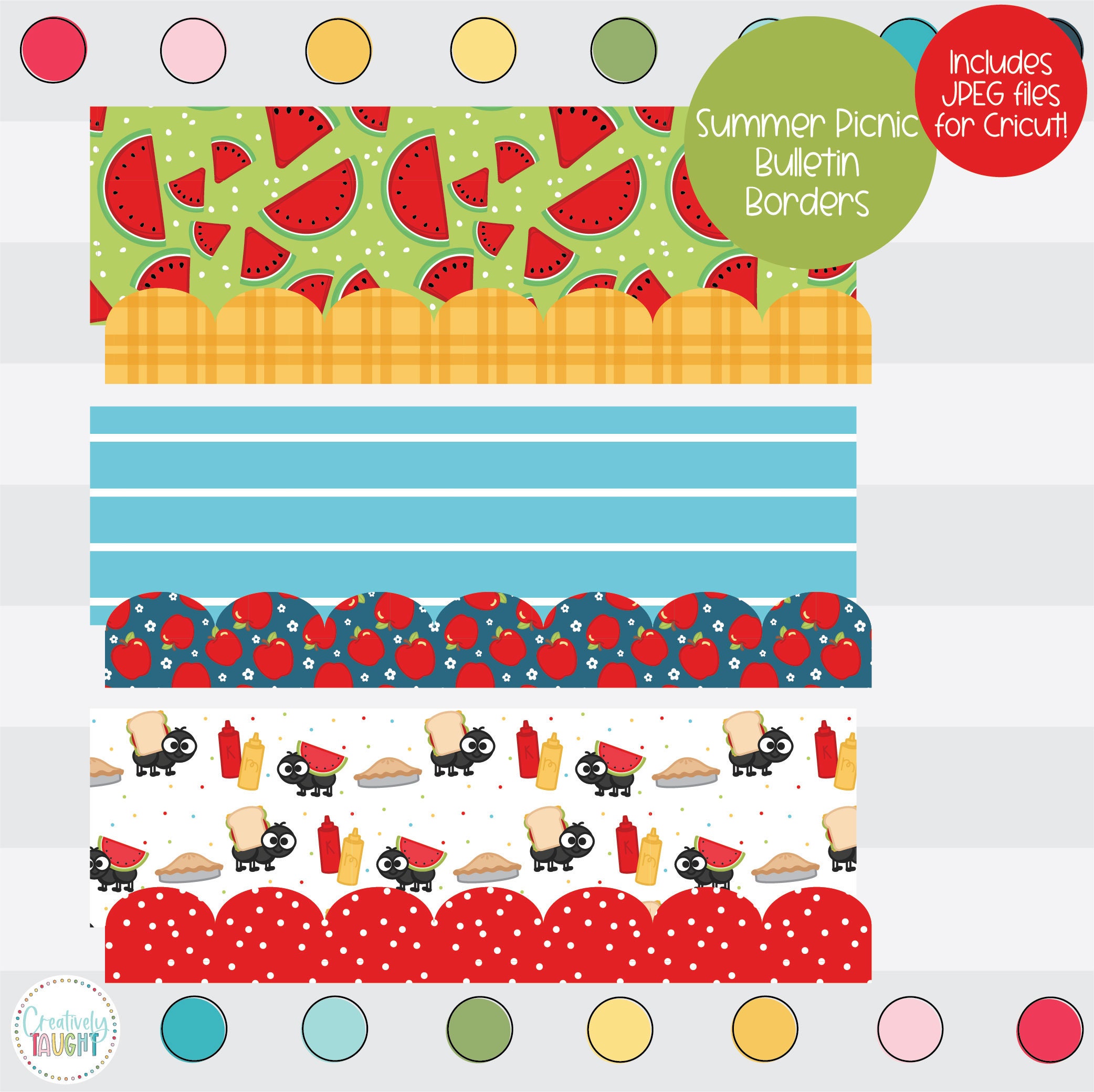 Picnic - Summer Bulletin Board Borders - Etsy